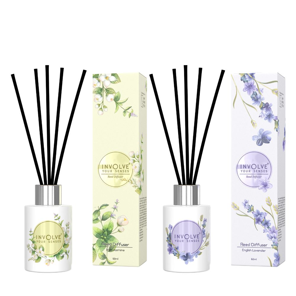 Involve® Pura Reed Diffuser Set- English Lavender & Irish Jasmine (120 ...
