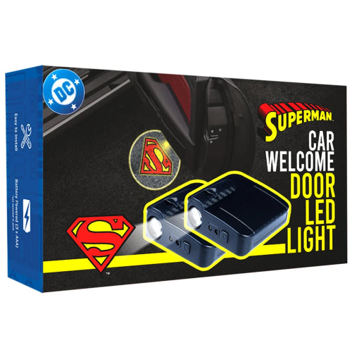 Superman Wireless Car Door Light from Warner Bros (Pack of 2) Battery ...